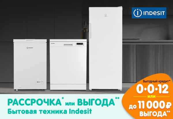 Рассрочка или выгода! Бытовая техника Indesit | Акции DNS | IW057939
