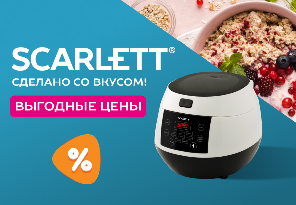 Выгодная цена на мультиварку Scarlett! | Акции DNS | GH000431